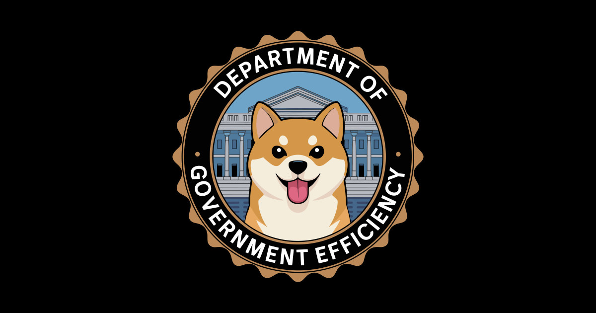 Doge Funny Department of Government Efficiency Dog Emblem - Government ...