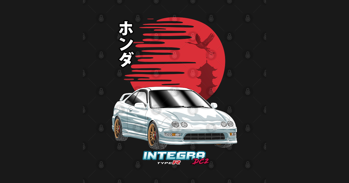 Honda Integra Type R DC2 Nippon Sun - Honda Integra - T-Shirt | TeePublic