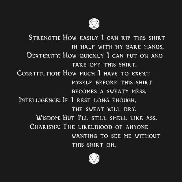 Dungeons & Dragons Stats Explained With A T-Shirt - Dungeons And ...