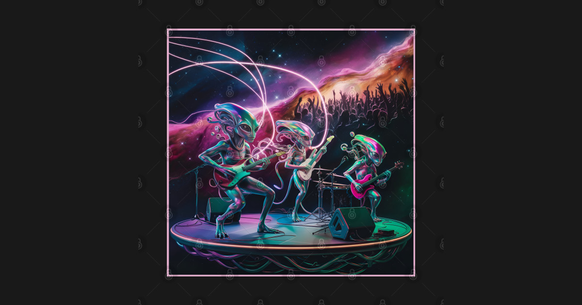 Galactic Jam Session - Scifi - T-Shirt | TeePublic