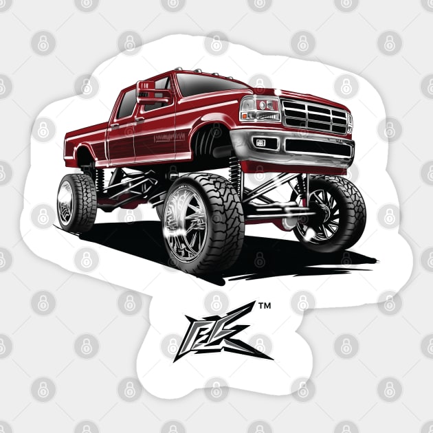 FORD f250 obs lifted truck - F250 - Sticker | TeePublic
