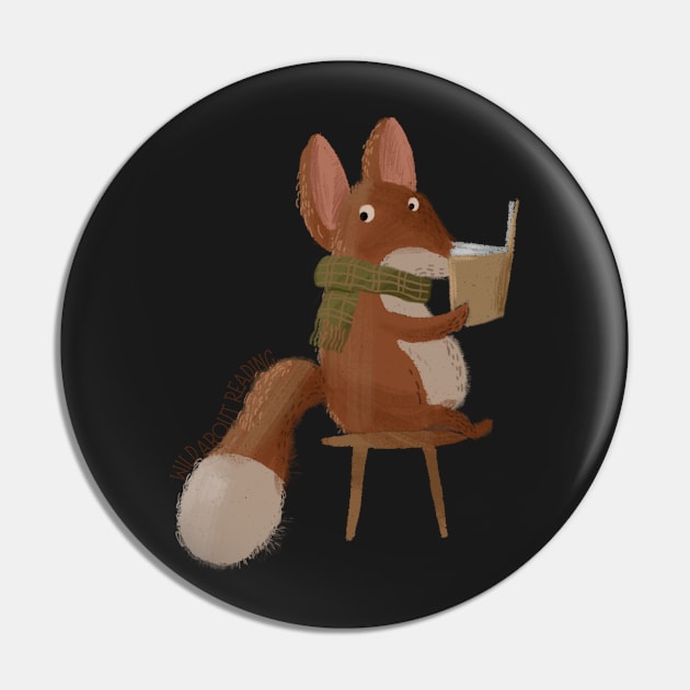 Wild About Reading Cute Sticker - Reading Book - Pin | TeePublic