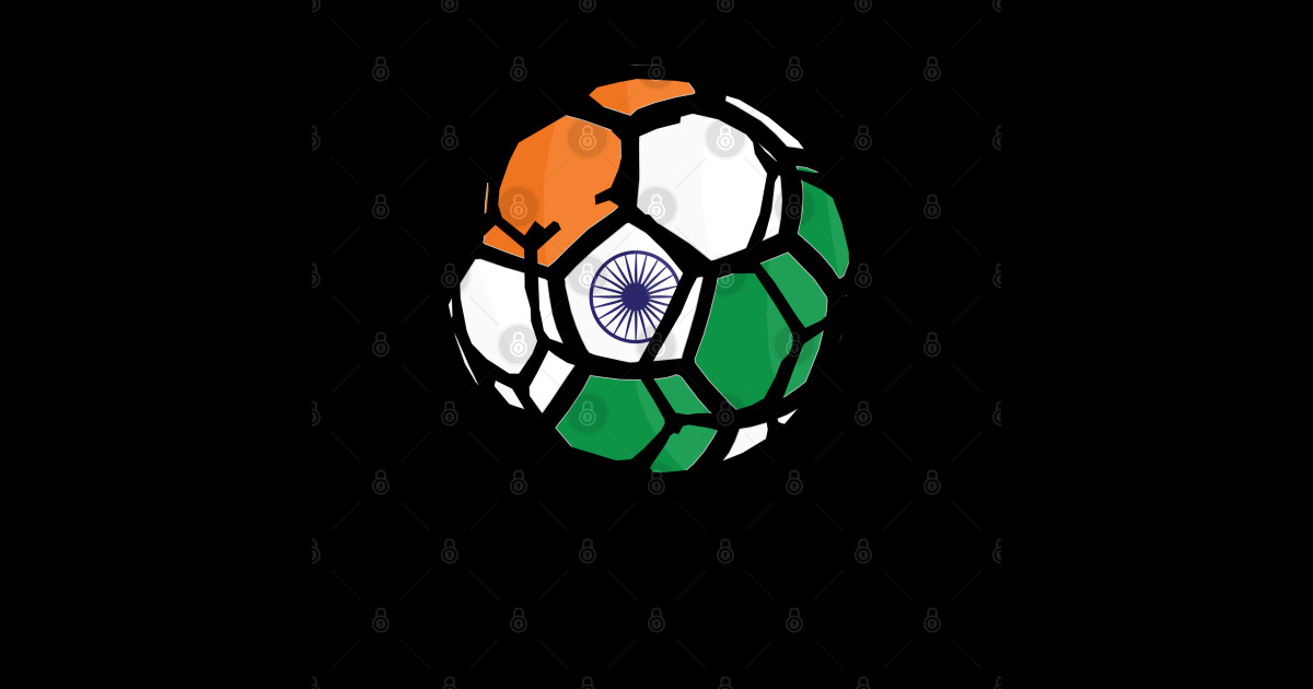 India Football Country Flag - Football - Sticker | TeePublic
