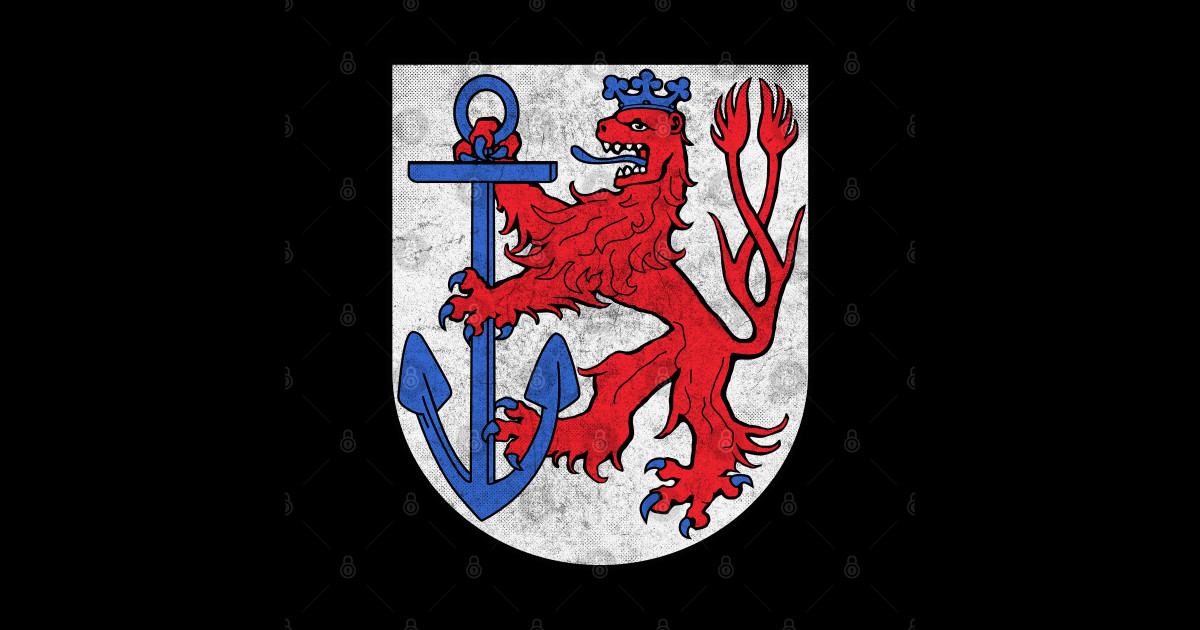 Dusseldorf / Germany Faded Style Coat of Arms Design - Germany ...