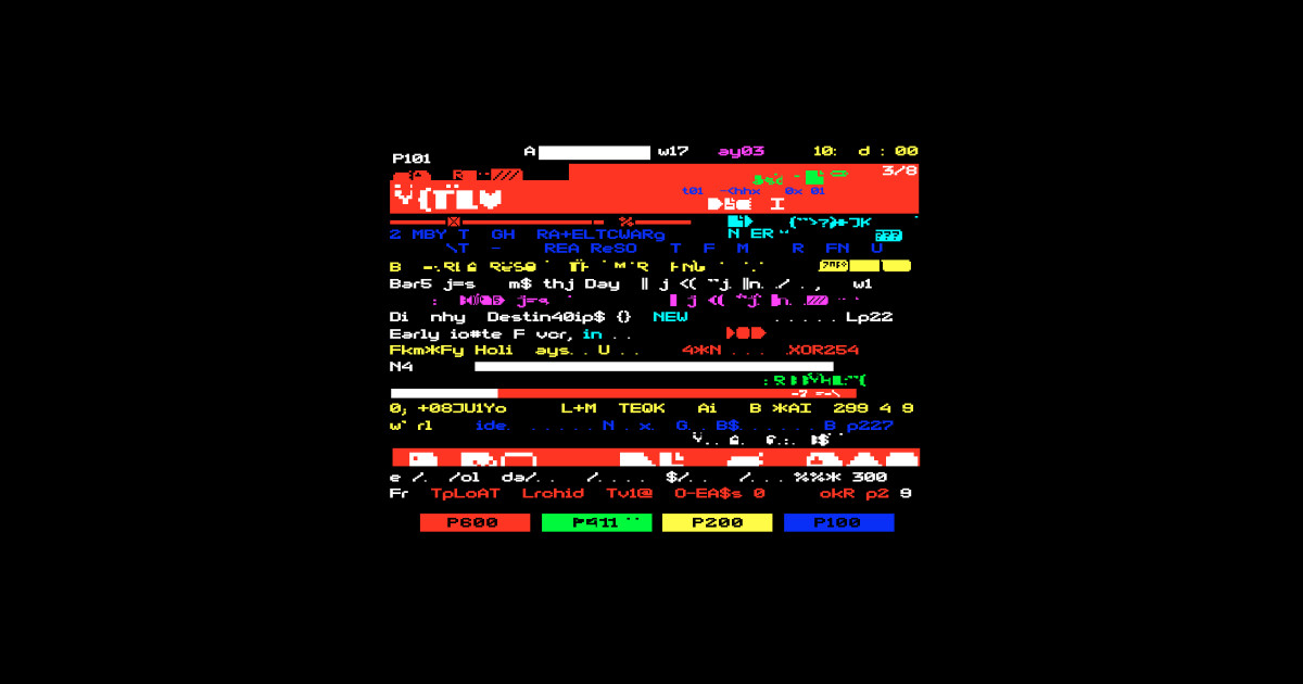 Retro Glitch Art 1980s Tv 8-bit Television Teletext Page - Glitch ...