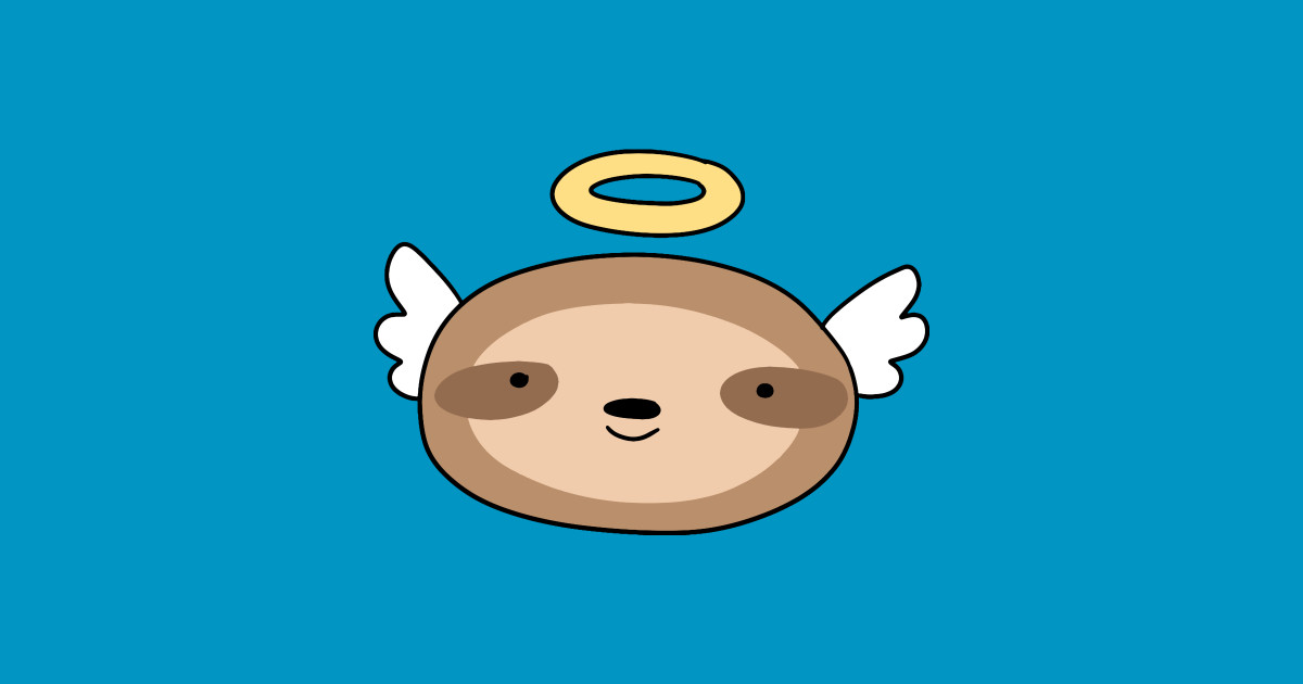 Sloth Angel Face - Sloth - T-Shirt | TeePublic
