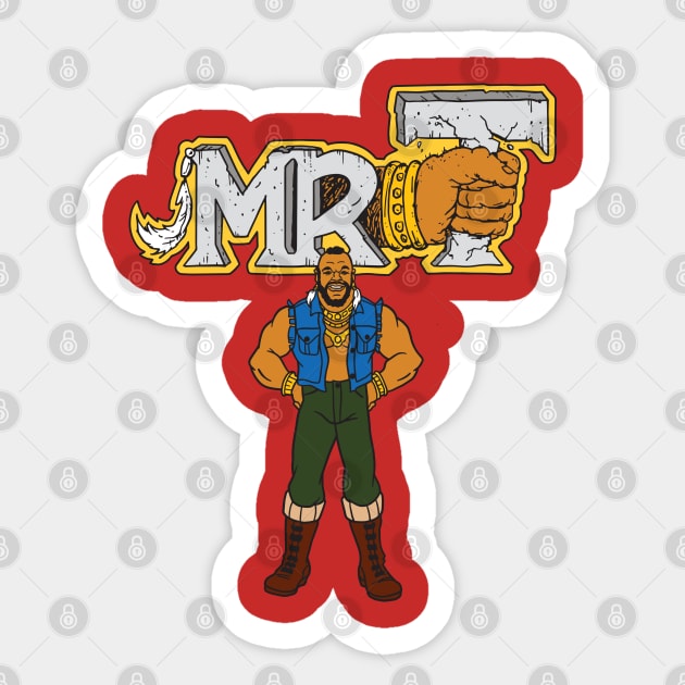 Mr. T Cartoon - Mr T - Sticker | TeePublic