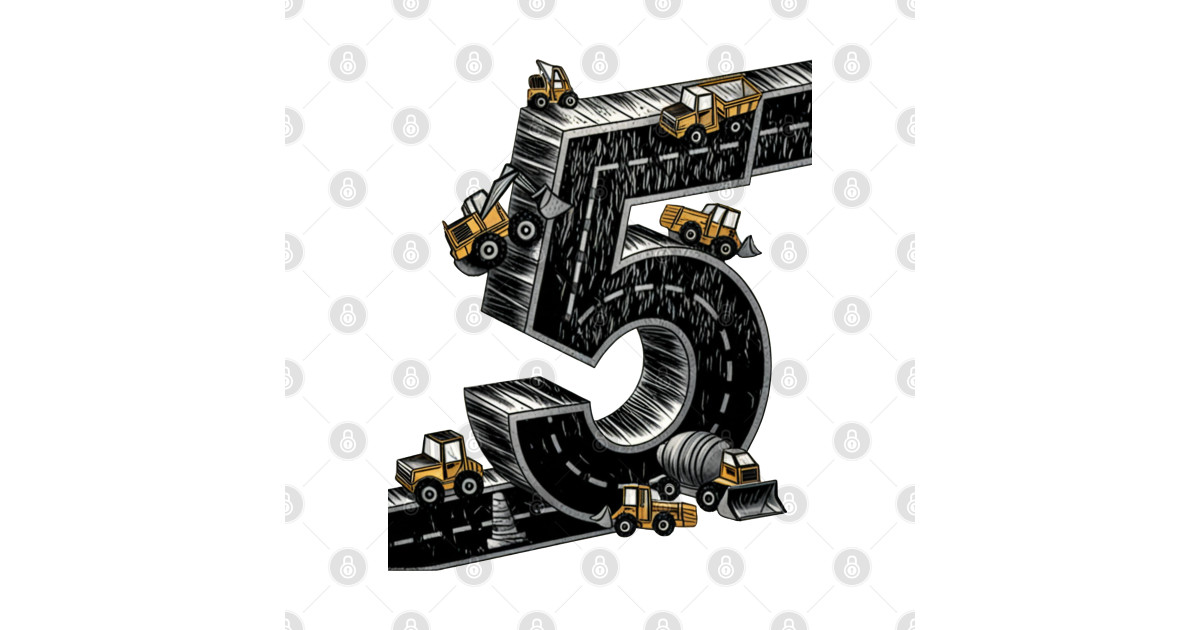 5th Birthday Boy Excavator Construction Birthday Party Construction ...