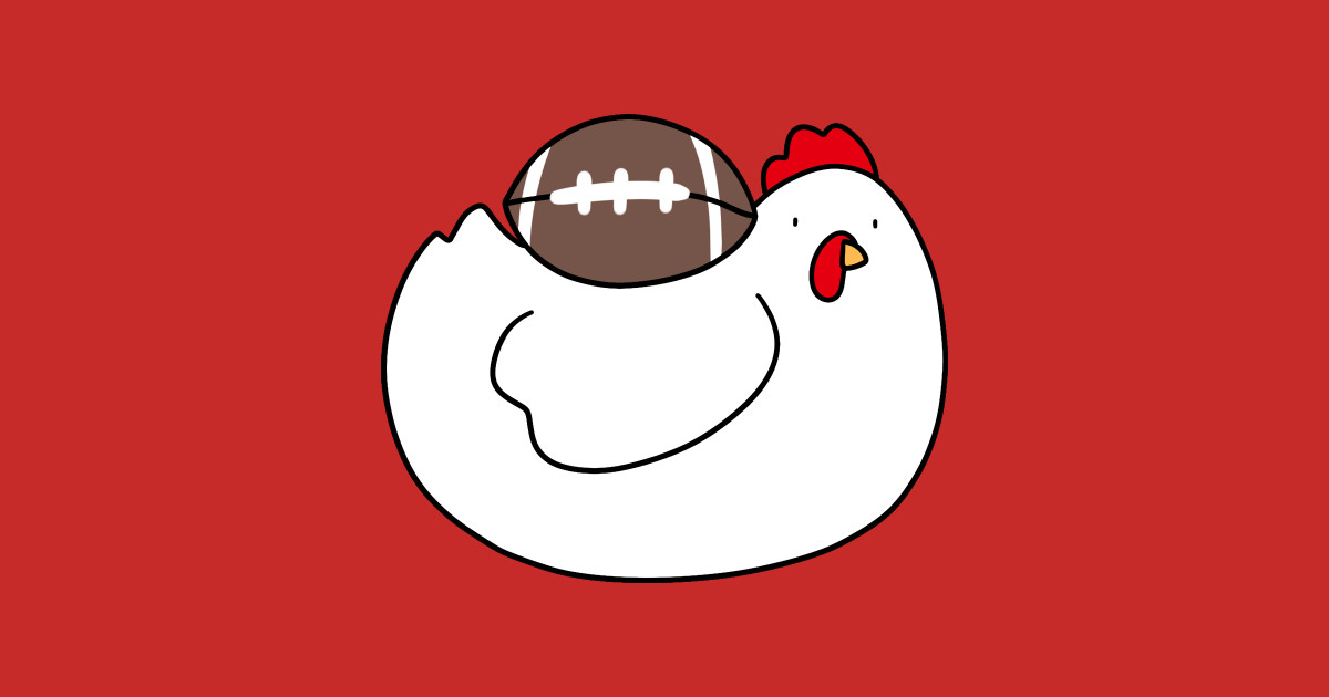 Chicken with a Football - Chicken - T-Shirt | TeePublic