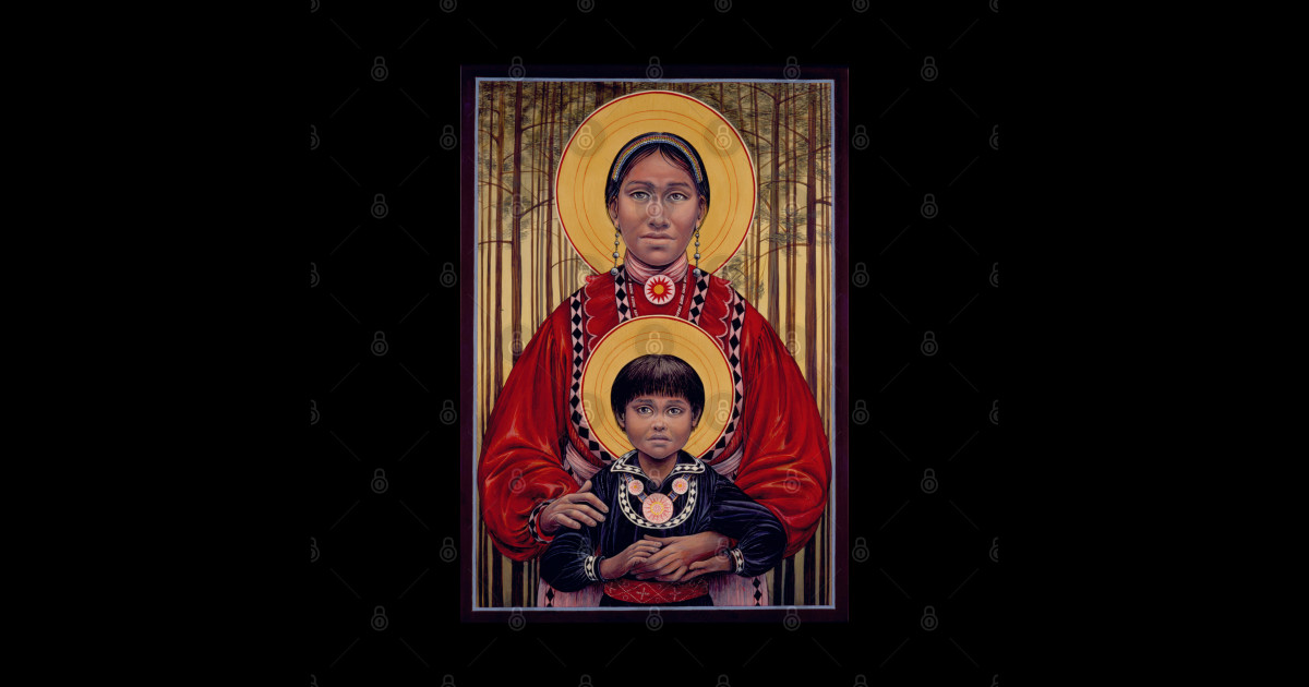 Choctaw Mother & Child - Sacred Indigenous People - Sticker | TeePublic