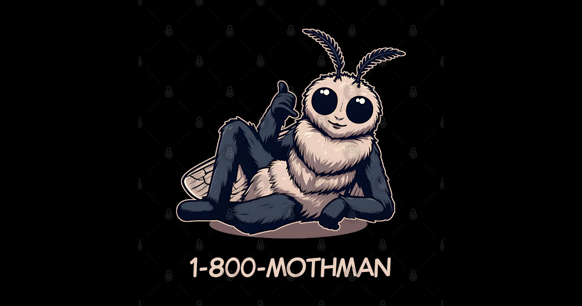 Cryptid Mothman Funny Call Me Hand Gesture Anime Mothman - Mothman ...