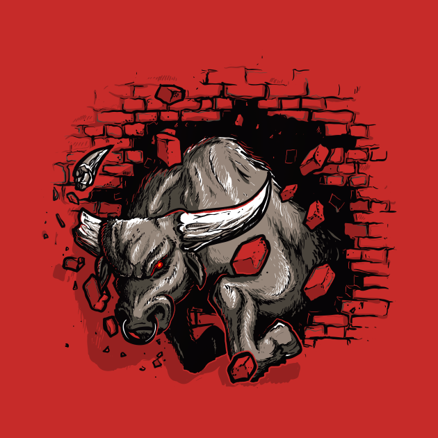 Raging bull - Taurus - T-Shirt | TeePublic