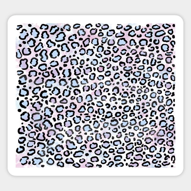 watercolor wild cat pattern - Watercolor - Sticker | TeePublic
