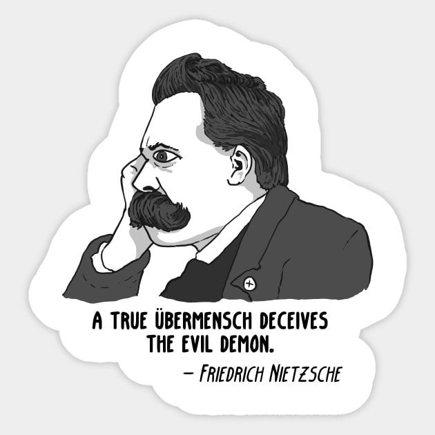 Nietzsche's Demon - Nietzsche - Sticker | TeePublic