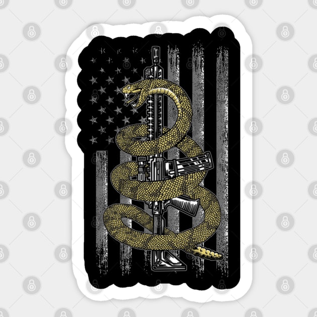 Snake Wrapped Around AR-15 Rifle Gun 2nd Amendment - Amendment ...