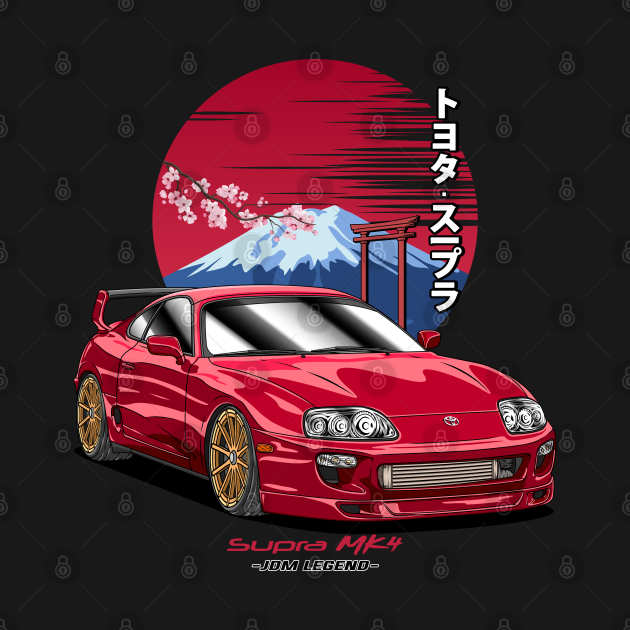 JDM Red Supra MK4 - Supra - T-Shirt | TeePublic