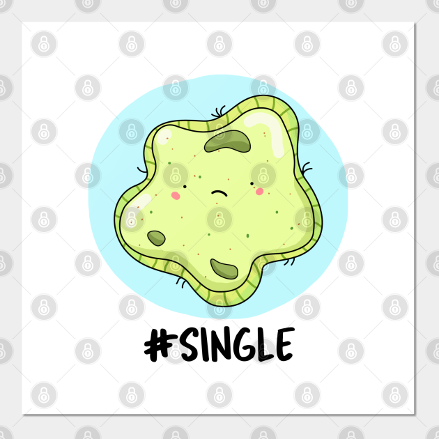 Single Cell Cute Biology Pun - Biology Pun - Posters and Art Prints ...
