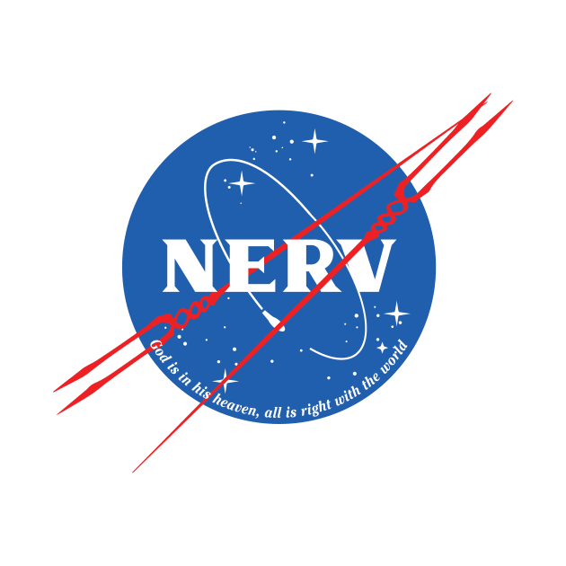 NERV NASA - Evangelion - T-Shirt | TeePublic