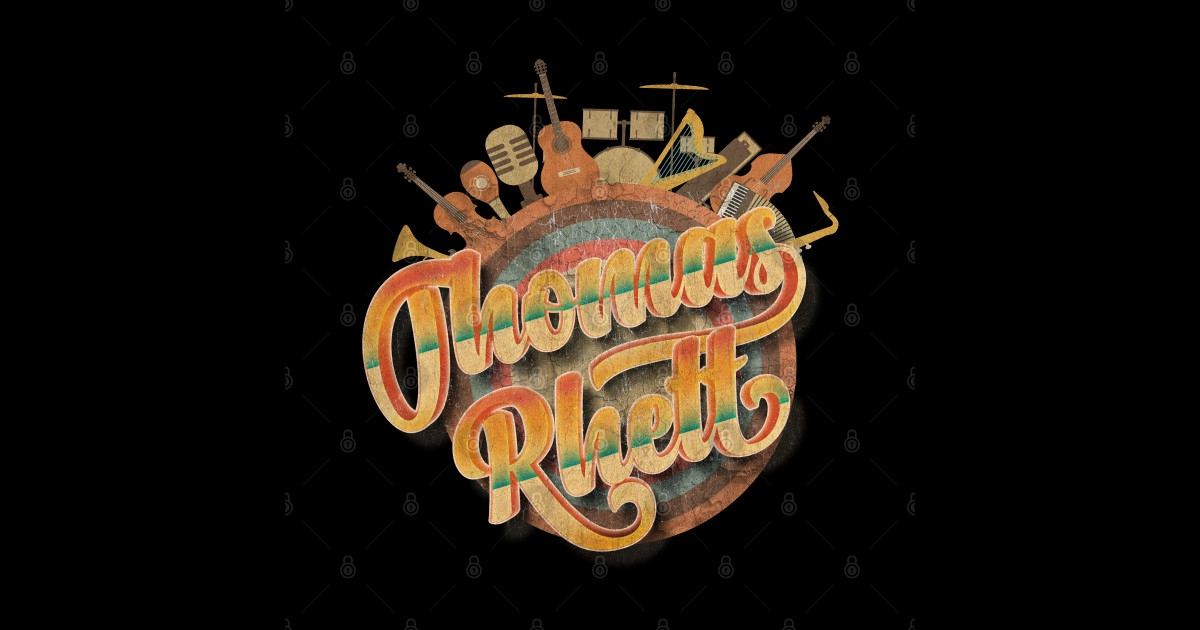Tour Music Designs Vintage Retro - Thomas Rhett - Thomas Rhett ...