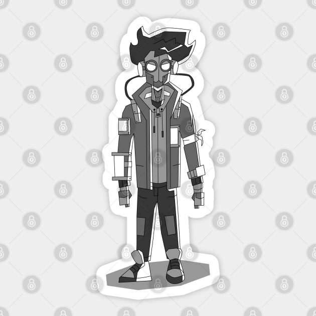 Cyborg robot - Cyborg - Sticker | TeePublic