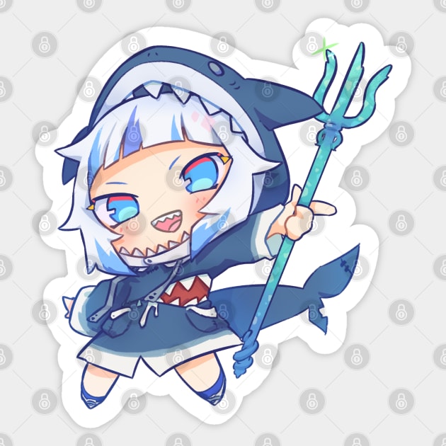 Gawr Gura - Hololive - Sticker | TeePublic