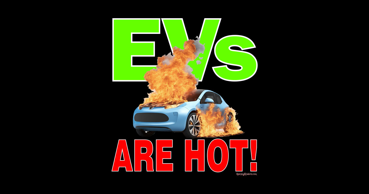 EVs ARE HOT! Flaming Electric Vehicle - Tesla - Posters and Art Prints ...