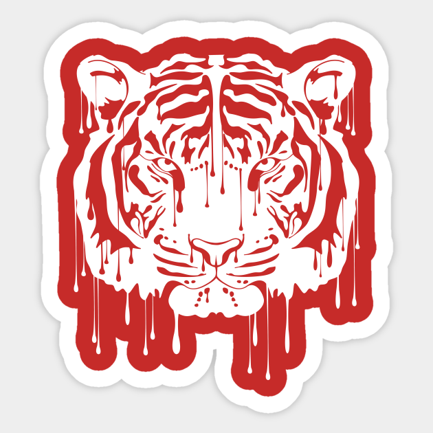 Dripping Tiger - Tiger - Sticker | TeePublic