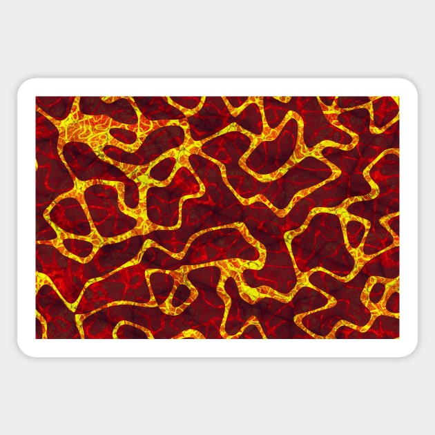 Lava Pattern - Texture - Sticker | TeePublic