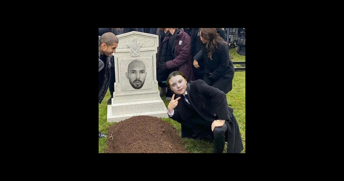 Greta grave Andrew Tate - Greta Thunberg - Sticker | TeePublic