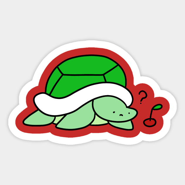 Confused Cherry Turtle - Turtle - Sticker | TeePublic