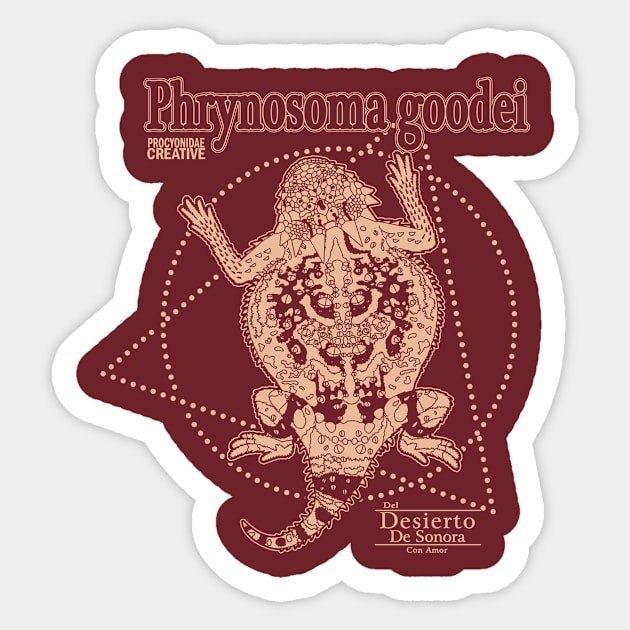 Sonoran Horned Lizard - Phrynosoma Goodei - Sticker | TeePublic