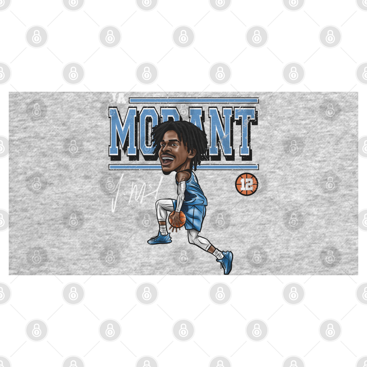 Ja Morant Memphis Cartoon - Ja Morant - T-Shirt | TeePublic