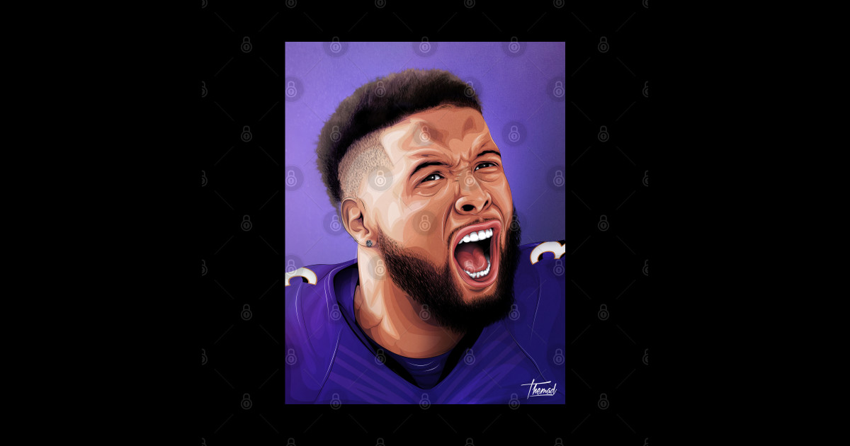 OBJ JR. / RAVEN COLORS - Odell Beckham Jr Ravens - Sticker | TeePublic