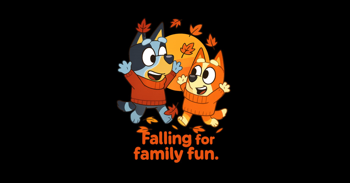 Bluey Autumn Vibes – Falling for Family Fun - Bluey Autumn - Sticker ...