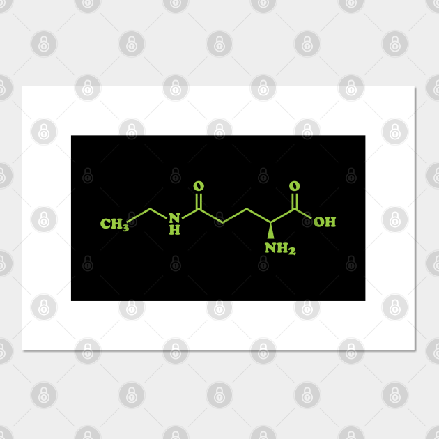 Tea Theanine Molecule Chemical Formula - Theanine Structural Molecular ...
