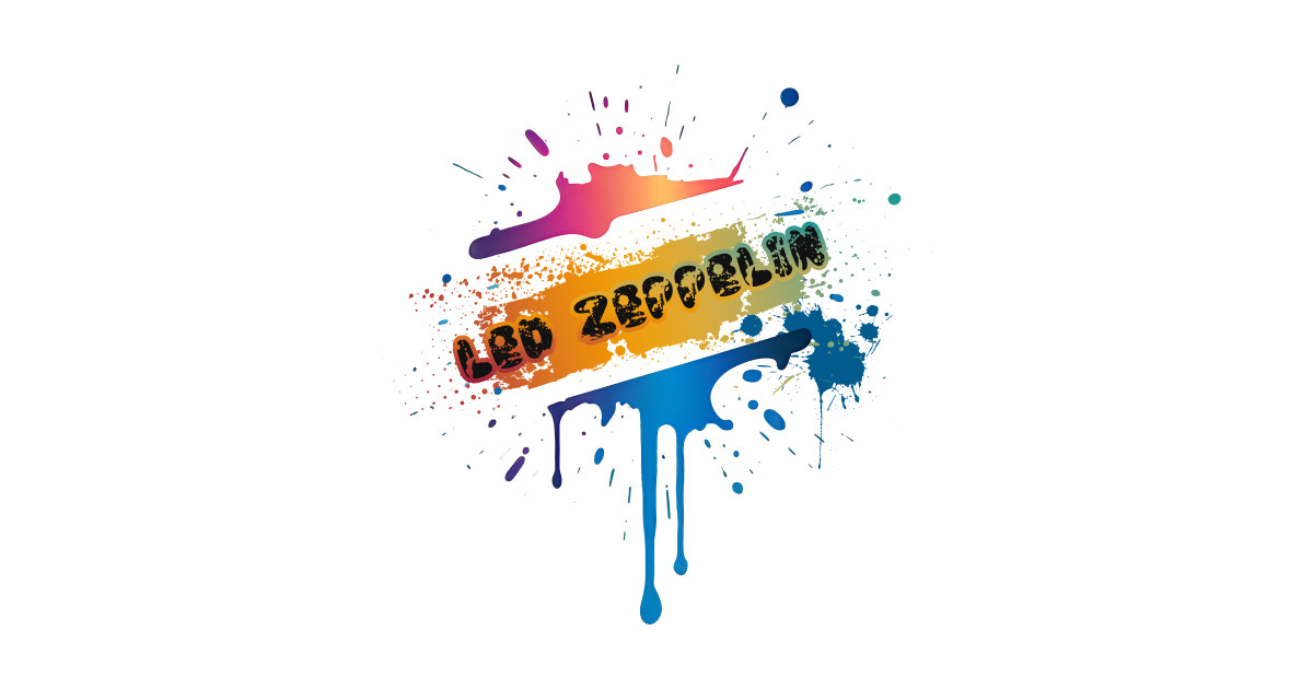 Led Splash Paint - Zeppelin - T-Shirt | TeePublic