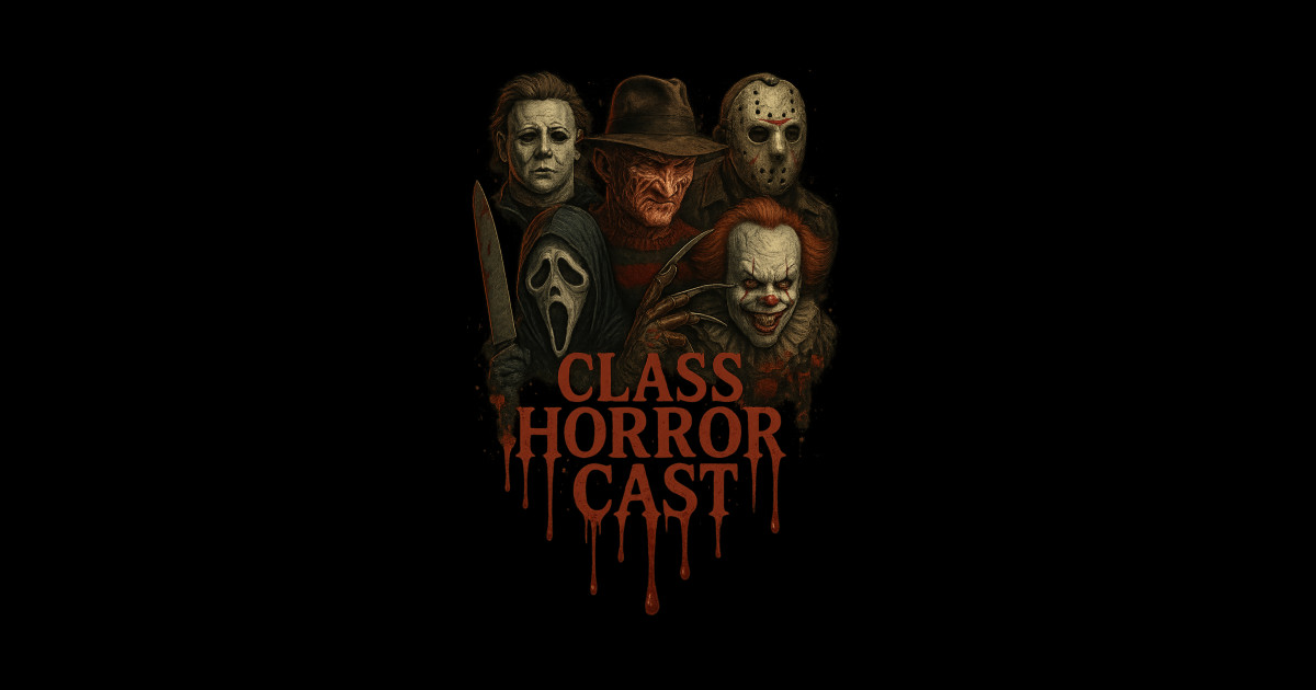 Class Horror Cast - Horror Icons - Classhorror - Sticker | TeePublic