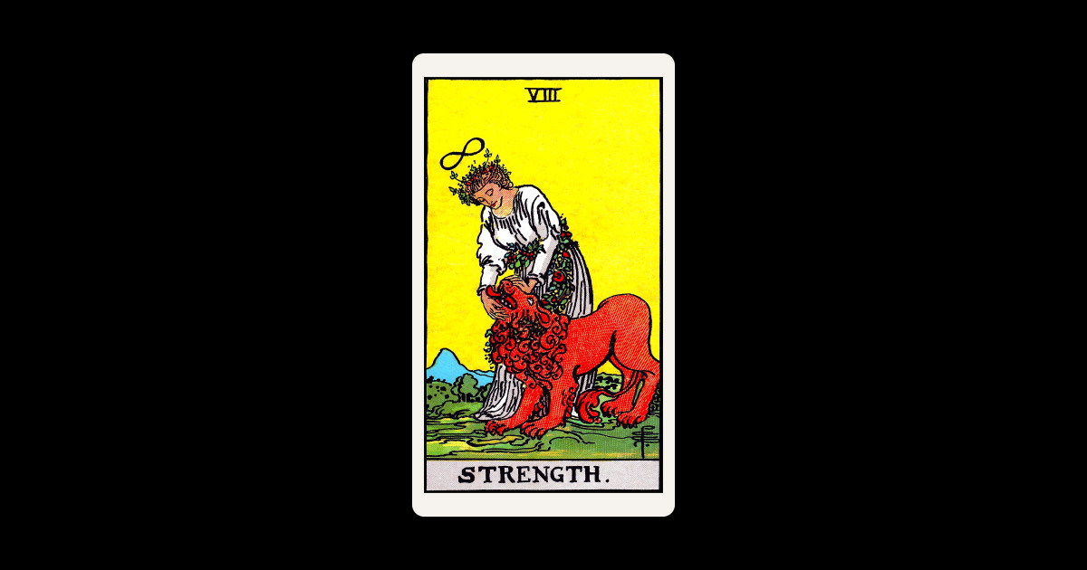 Card #8 - Strength - Rider Waite Smith Tarot - Hand Painted - Posters ...