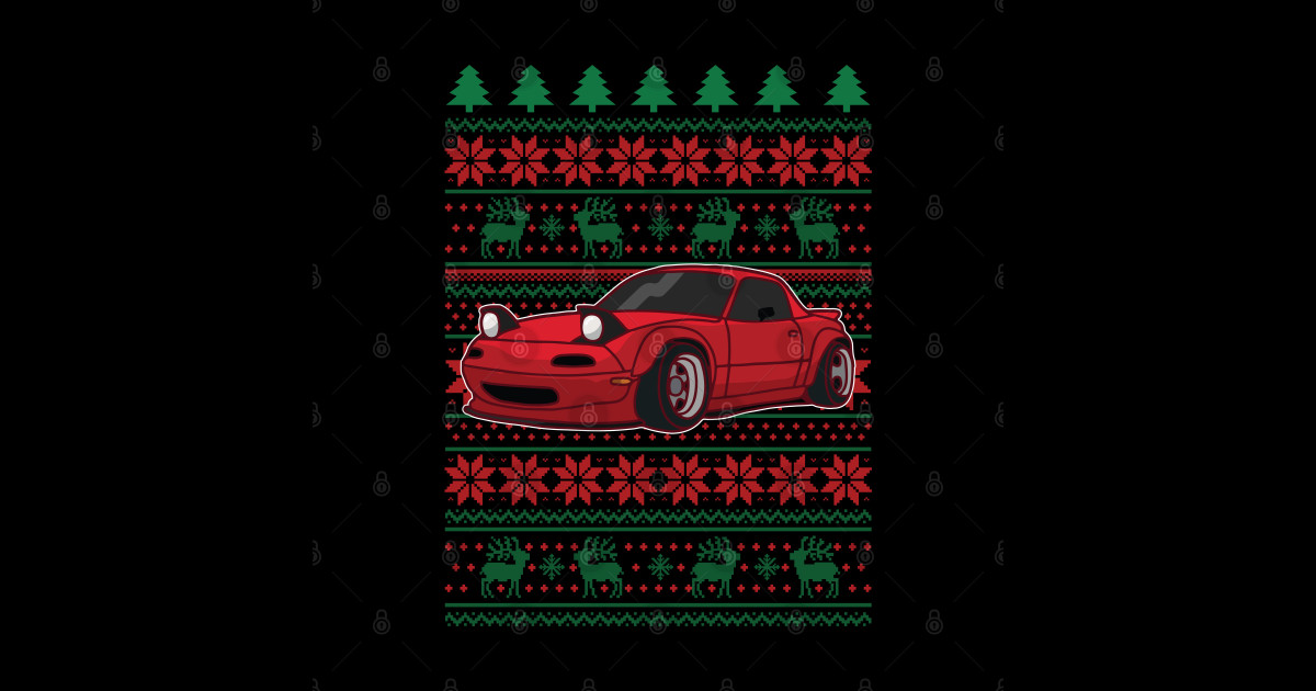 Miata Christmas - Miata - Sticker | TeePublic