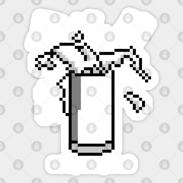 Make your day sweet | pixel milk - pixel art - Milk - Sticker | TeePublic