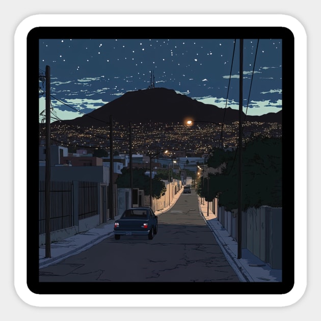 Juárez, Mexico | Anime style - Jurez Mexico - Sticker | TeePublic