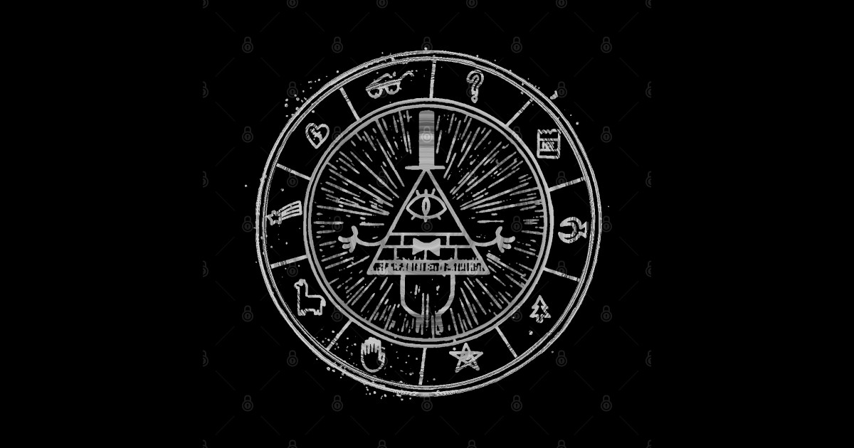 BILL CIPHER WHEEL BLack/White ( GRAVITY FALLS ) - Gravity Falls ...