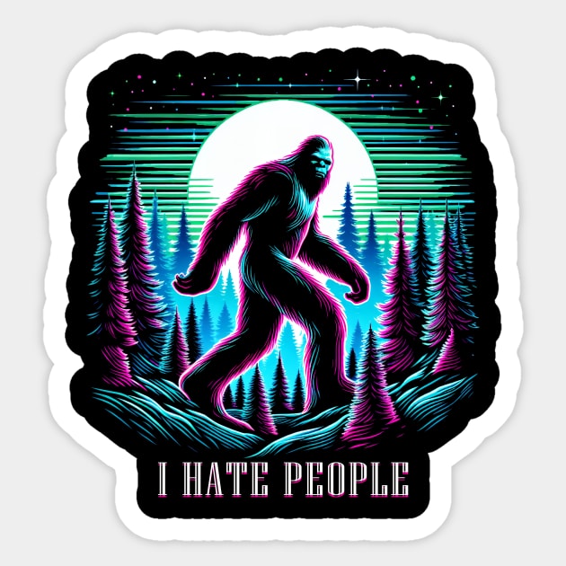 Bigfoot Middle Finger I Hate People Abduction Sasquatch - Bigfoot ...