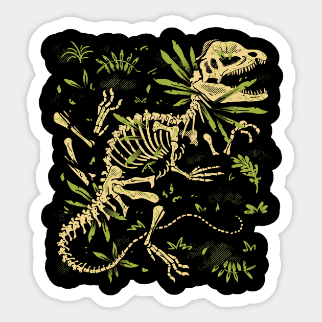Dilophosaurus Fossils - Dilophosaurus - Sticker | TeePublic