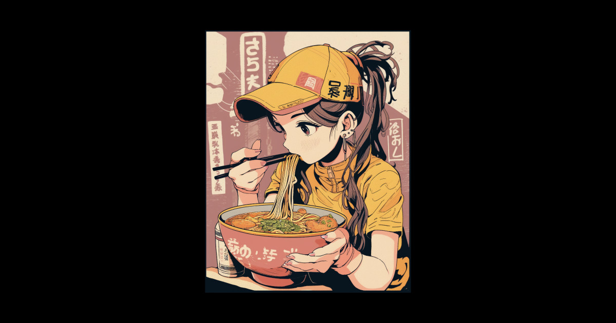 Noodle Girl # 3 - Anime Girls - Posters and Art Prints | TeePublic