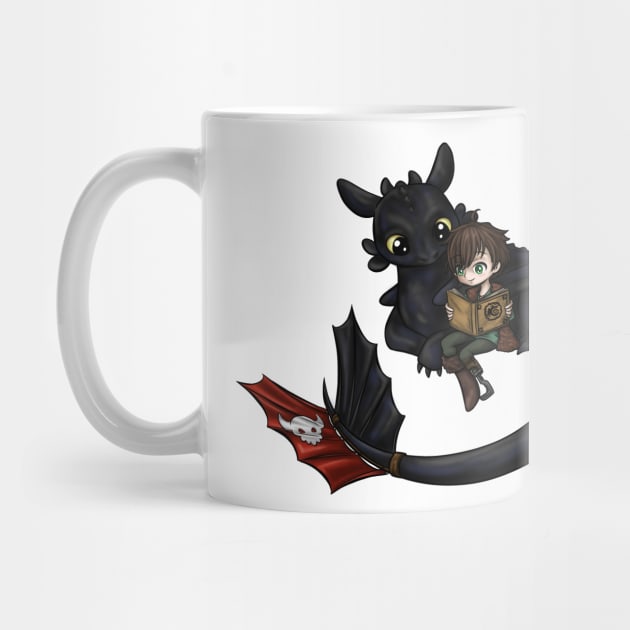 HTTYD - Chibi Hiccup and Toothless Fanart - Httyd - Mug | TeePublic