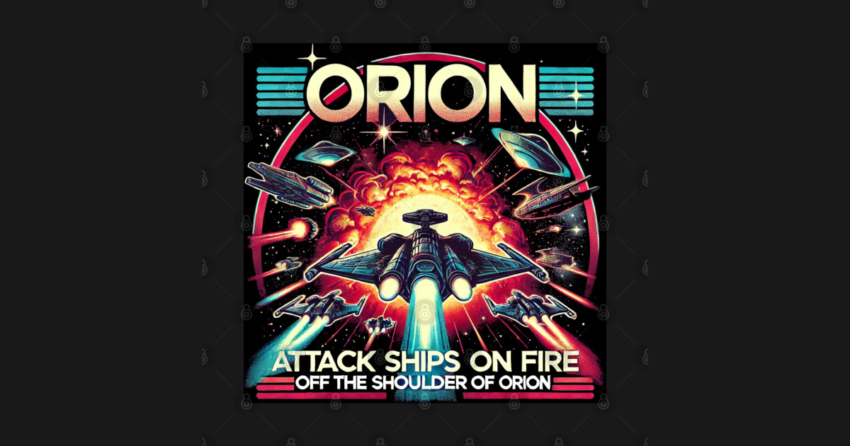 Blade Runner - Ships Burning Orion - Blade Runner - T-Shirt | TeePublic
