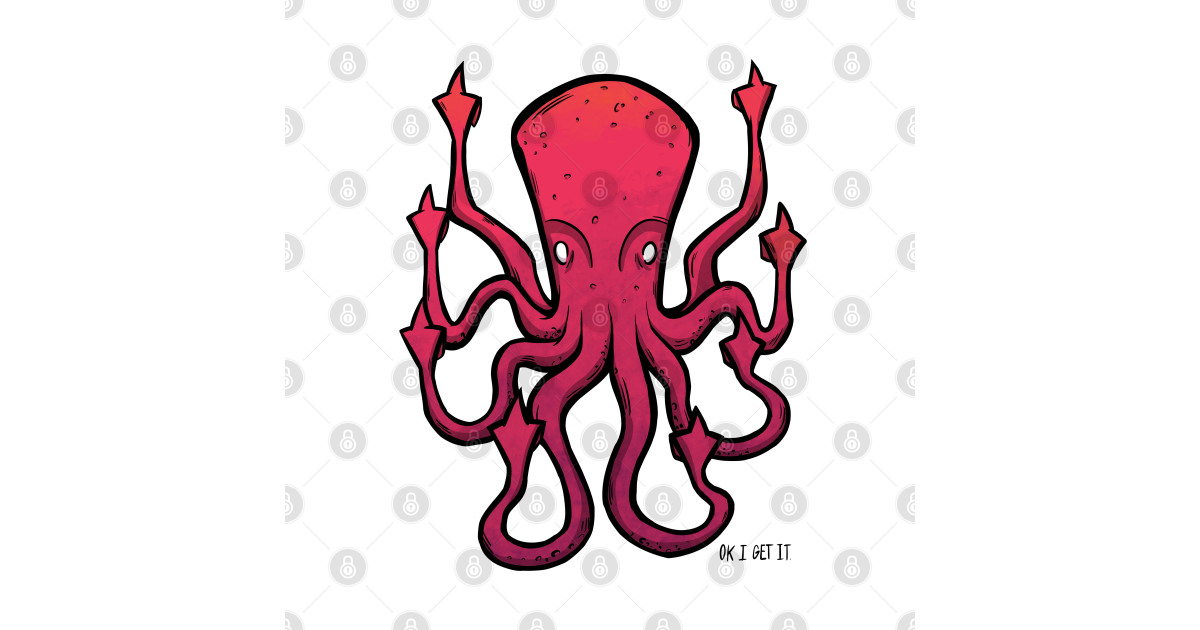 Angry octopus - Animal - T-Shirt | TeePublic