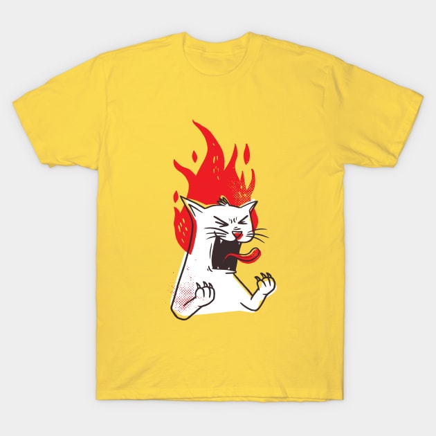 Angry cat - Cat - T-Shirt | TeePublic