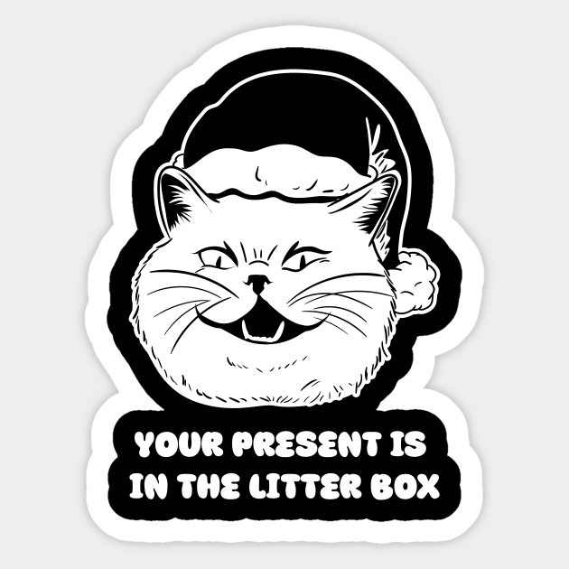 Present Litter Box - Cat - Sticker | TeePublic